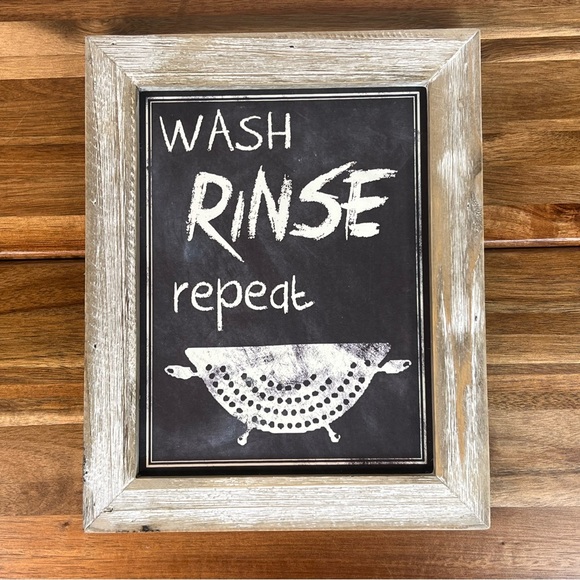 Accents | Wash Rinse Repeat Wooden Chalkboard Sign | Poshmark